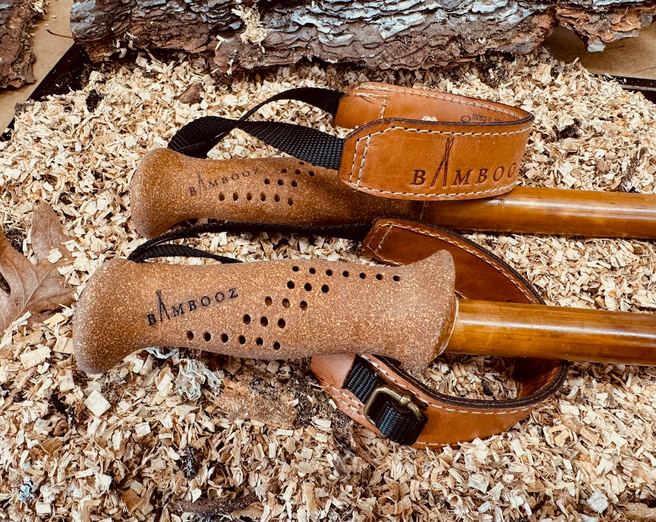 Bambooz Poles - Handcrafted Bamboo Ski Poles with Built-in Flasks