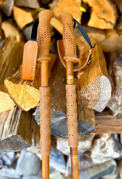Bambooz Poles - Handcrafted Bamboo Ski Poles with Built-in Flasks